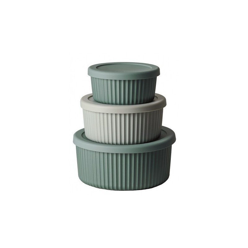 Set de 3 boîtes de conservation - mix sauge - Chic Mic