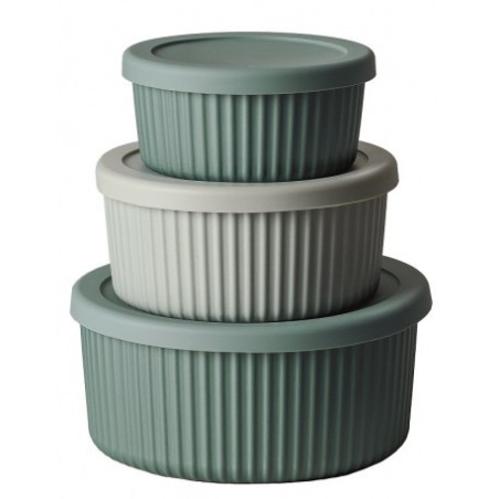 Set de 3 boîtes de conservation - mix sauge - Chic Mic